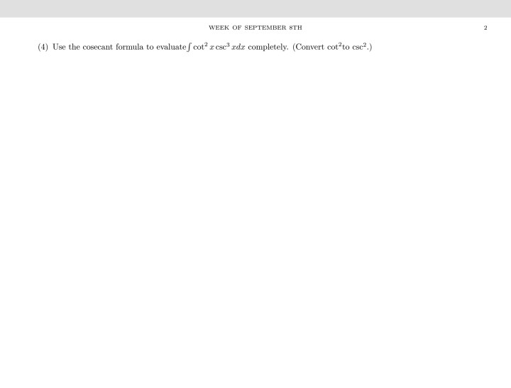 Solved n-2 + n-1 il- sec n-1 2. REDUCTION FORMULAS For any | Chegg.com