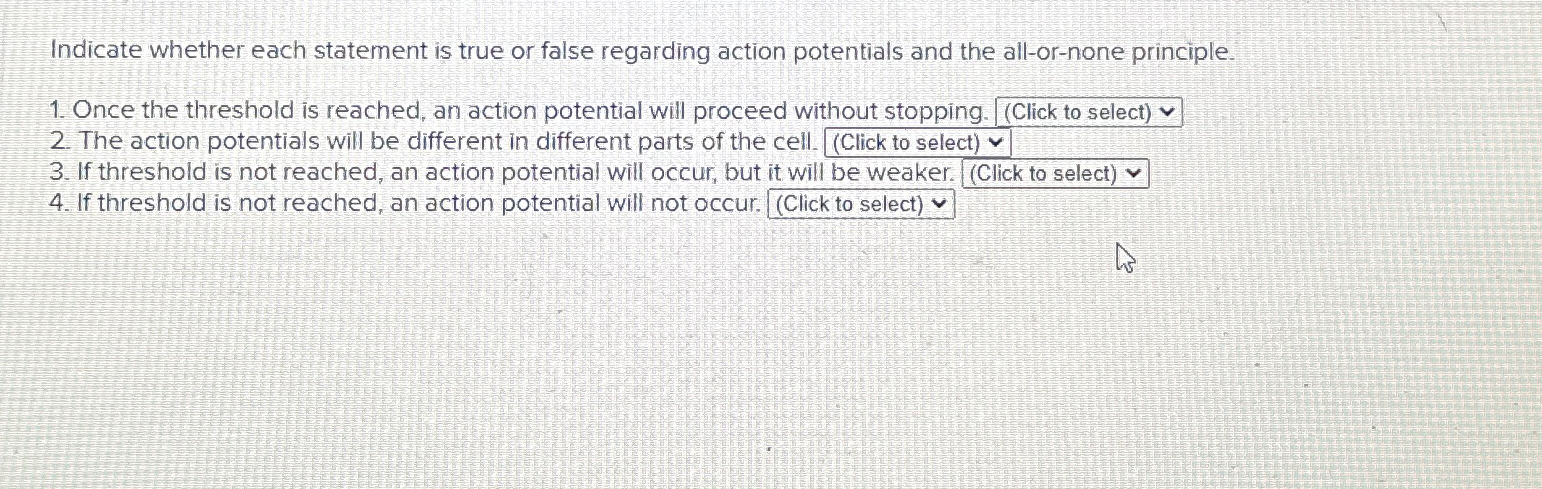 Solved Indicate whether each statement is true or false | Chegg.com