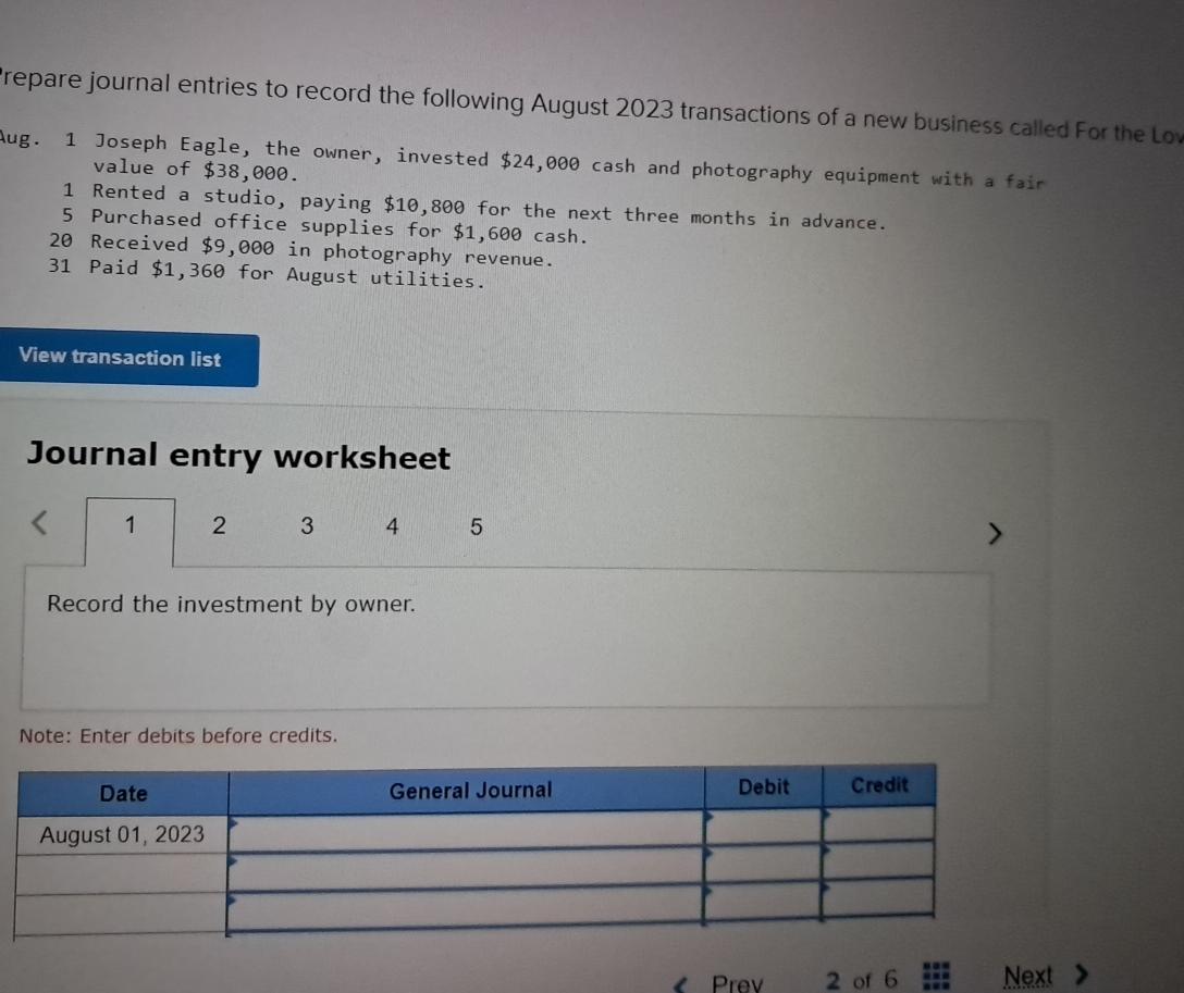 Solved repare journal entries to record the following August | Chegg.com