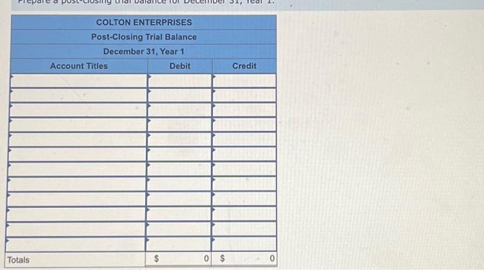 Solved Journal entry worksheetColton Enterprises experienced | Chegg.com