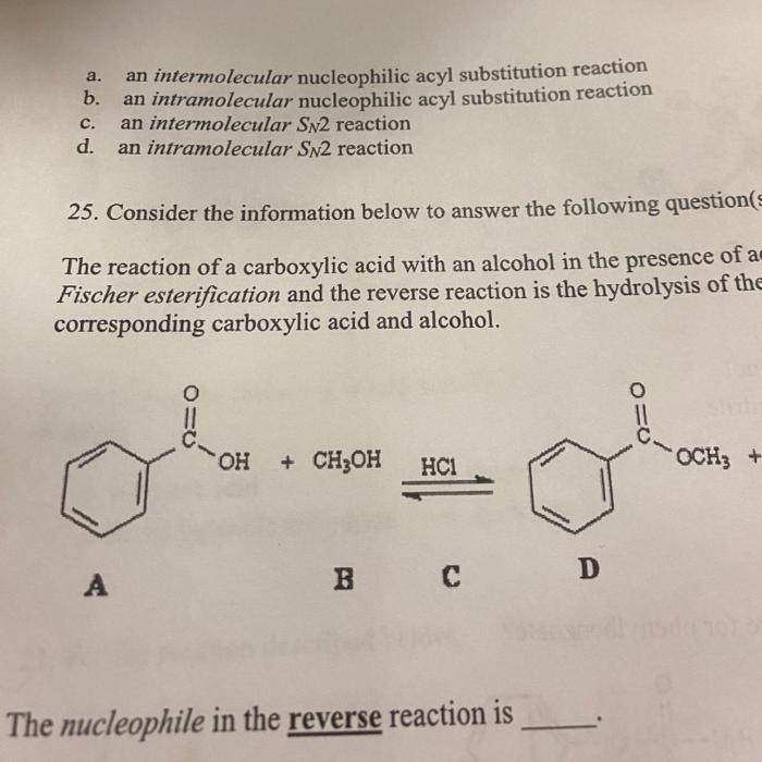 a. an intermolecular nucleophilic acyl substitution | Chegg.com