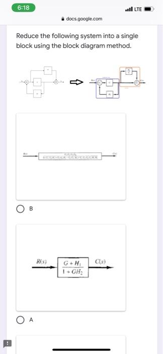 Solved 6:18 all LTE docs.google.com Reduce the following | Chegg.com