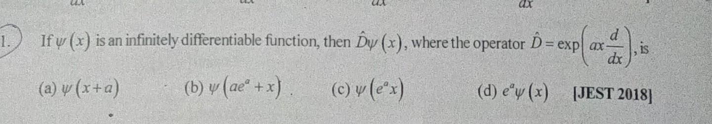 Solved If ψ(x) is an infinitely differentiable function, | Chegg.com
