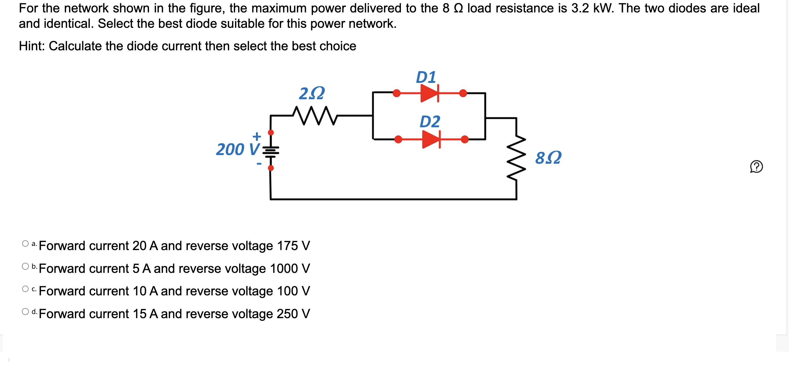 Solved For the network shown in the figure, the maximum | Chegg.com