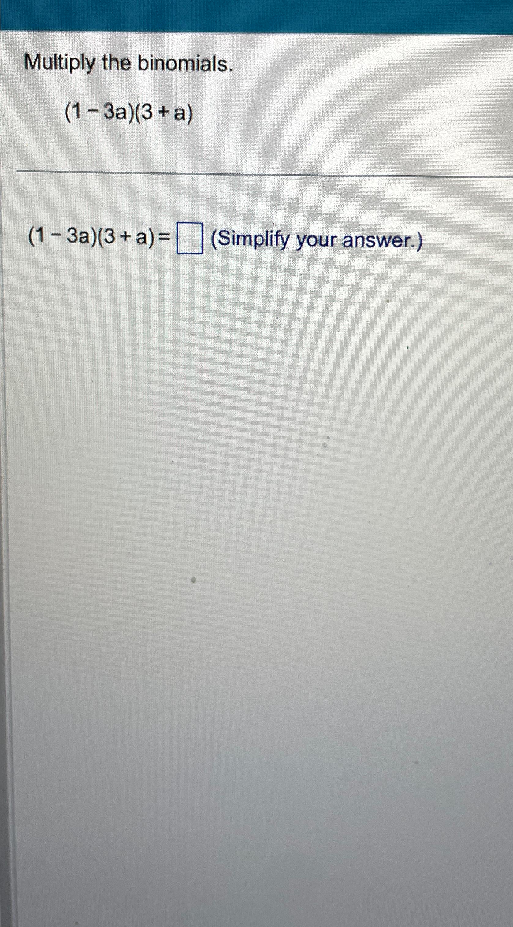 Solved Multiply the | Chegg.com