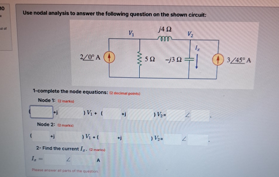Solved Use nodal analysis to answer the following question | Chegg.com