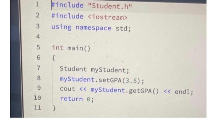 Solved Fix the code in Student.h so explain3.cpp will work | Chegg.com