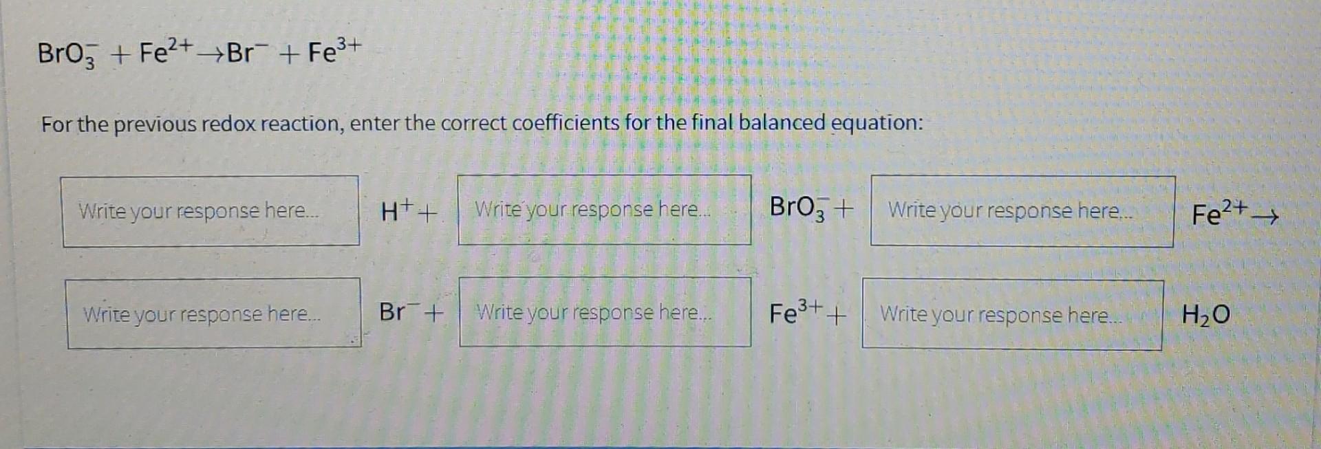 Solved 1. Rewrite the reaction on your paper. 2. Balance the | Chegg.com