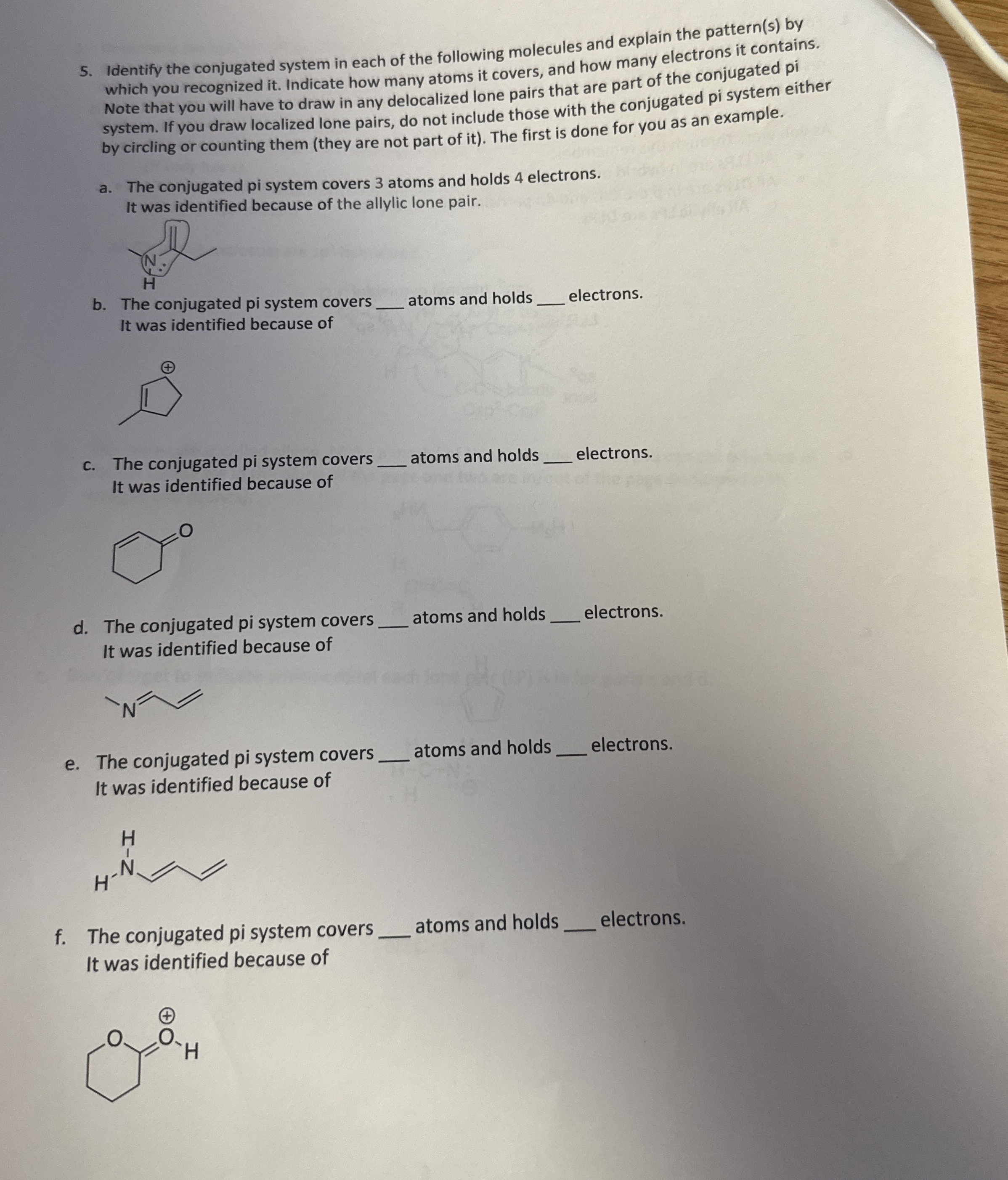 Solved Identify the conjugated system in each of the | Chegg.com