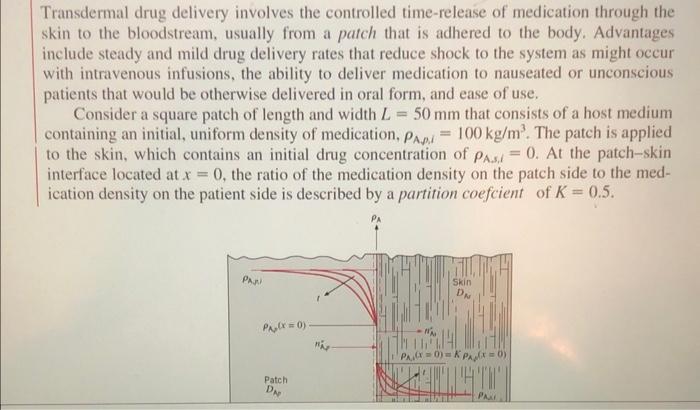 Transdermal drug delivery involves the controlled | Chegg.com