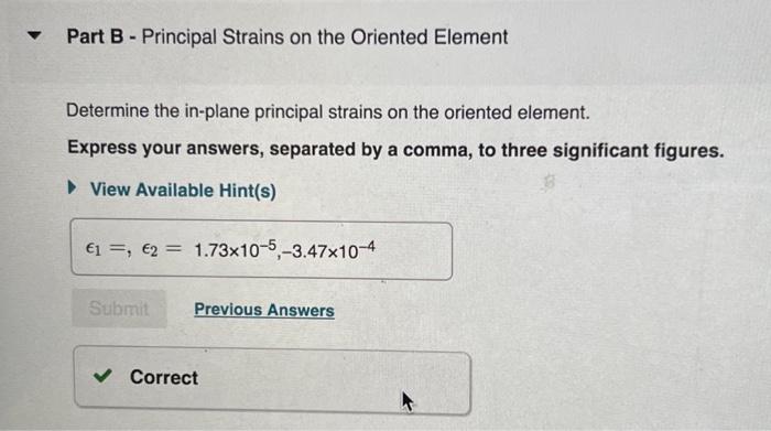 Solved Learning Goal: The state of plane strain on a | Chegg.com