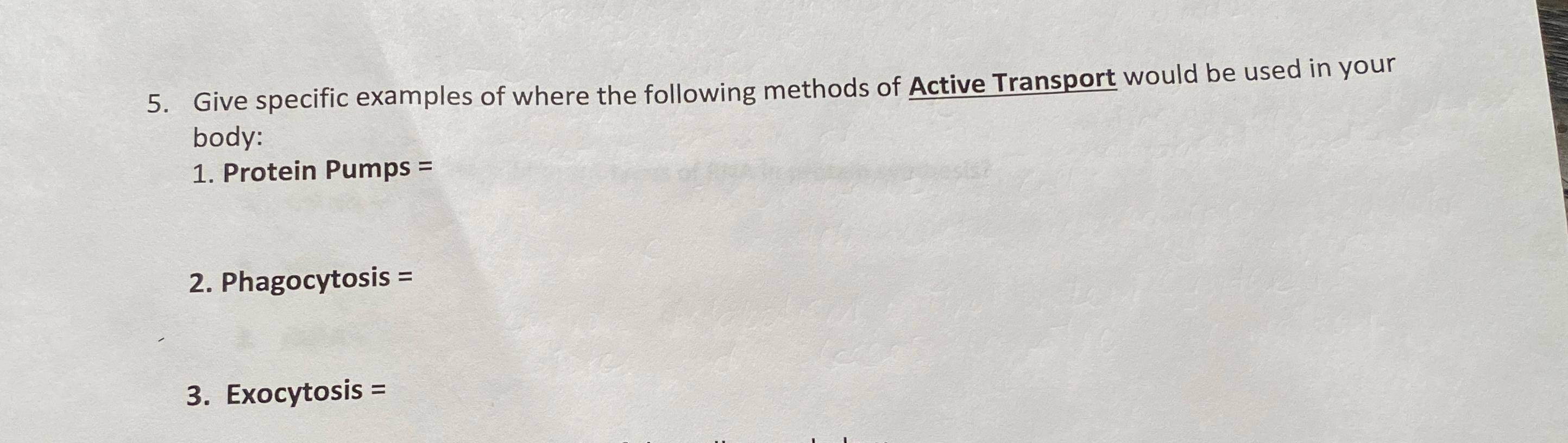 Solved Give specific examples of where the following methods | Chegg.com