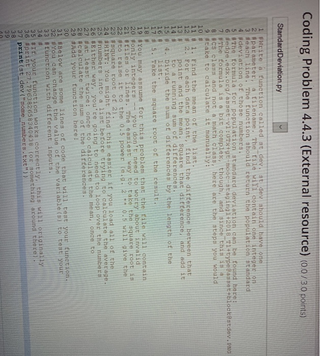 Solved Coding Problem 4.4.3 (External resource) (00/30 | Chegg.com