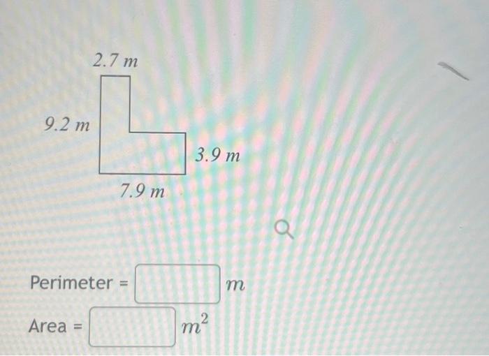 Solved Perimeter = m Area = m2 | Chegg.com
