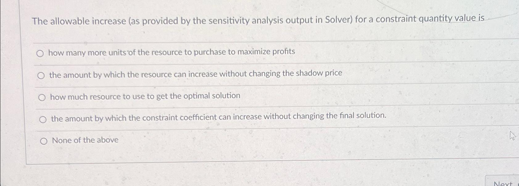 Solved The allowable increase (as provided by the | Chegg.com