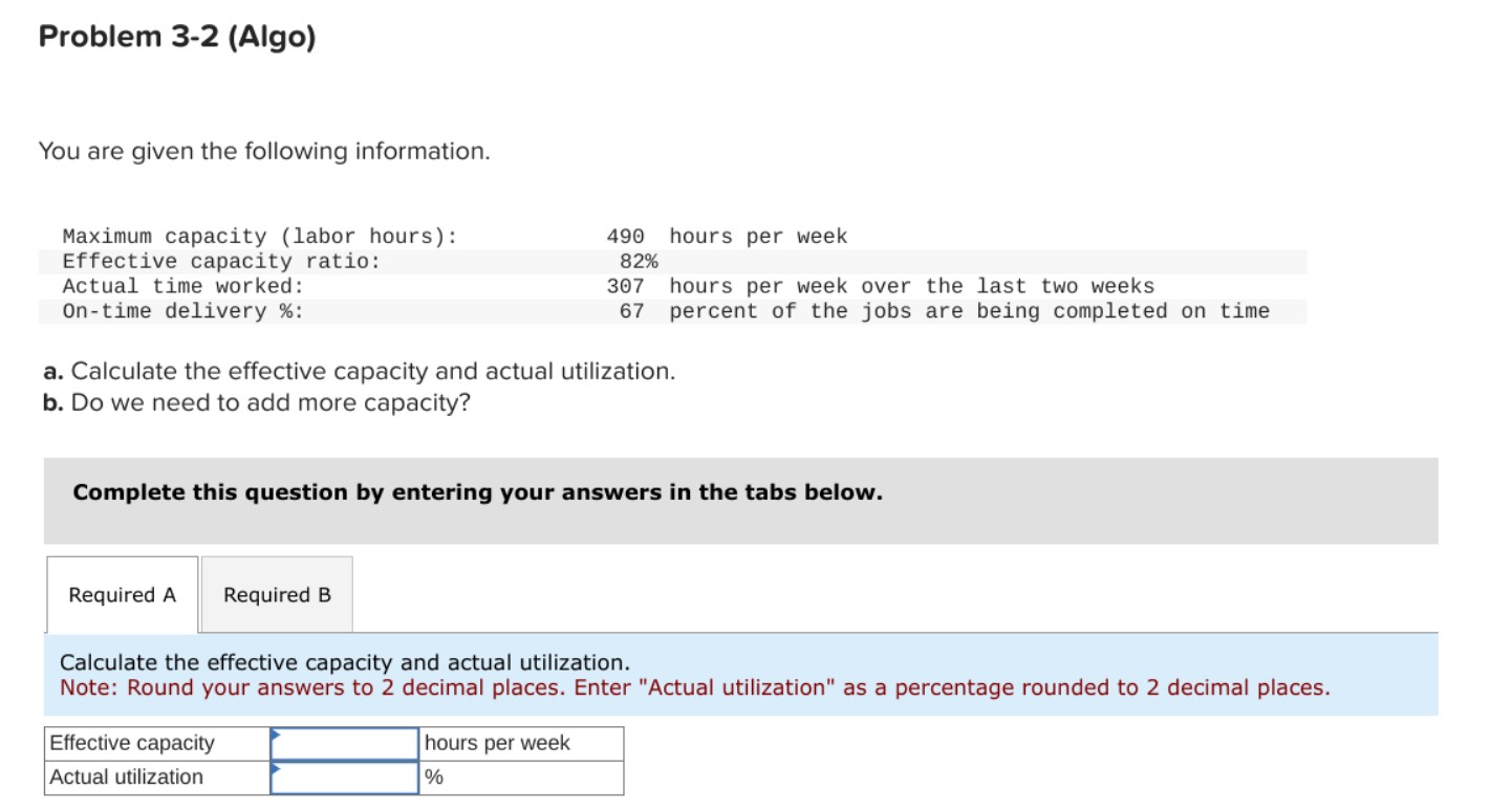 Solved Problem 3-2 (Algo)You are given the following | Chegg.com