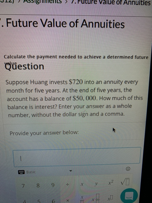 Solved Value of Annuities . Future Value of Annuities | Chegg.com