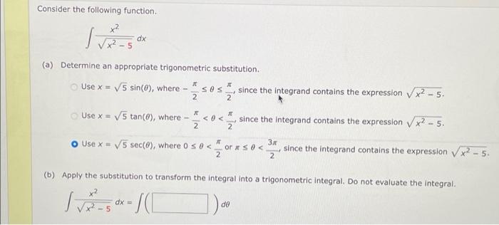 Solved apply the substitution to transform the integral into | Chegg.com