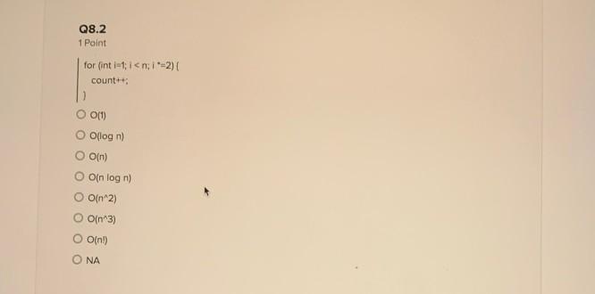 Solved Q8 Complexity Analysis - Classifying algorithms 10 | Chegg.com