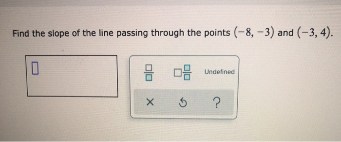 Solved Find the slope of the line passing through the points | Chegg.com