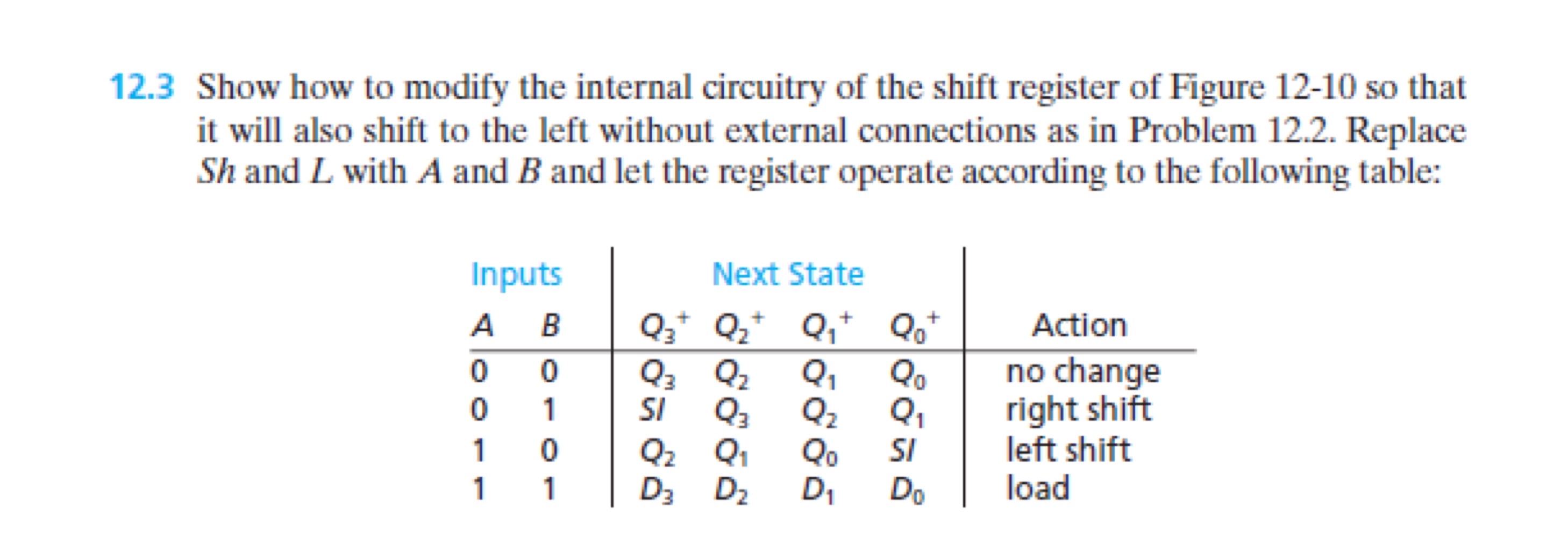 Solved 12.3 ﻿Show how to modify the internal circuitry of | Chegg.com