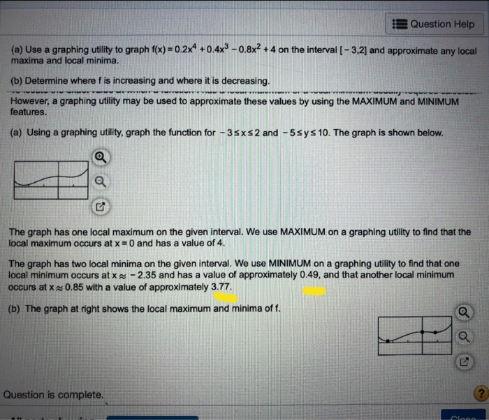 Solved Question Help (a) Use a graphing utility to graph | Chegg.com