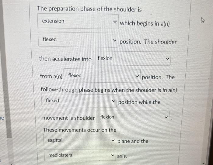 Solved The preparation phase of the shoulder is which begins | Chegg.com