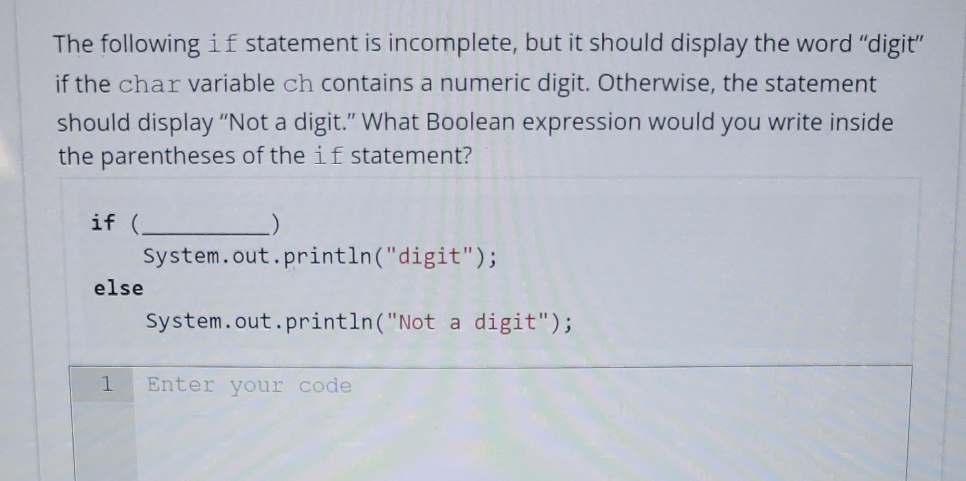Solved Unlimited tries Assume a char variable named big has | Chegg.com Solved Unlimited tries Assume a char variable named big has | Chegg.com