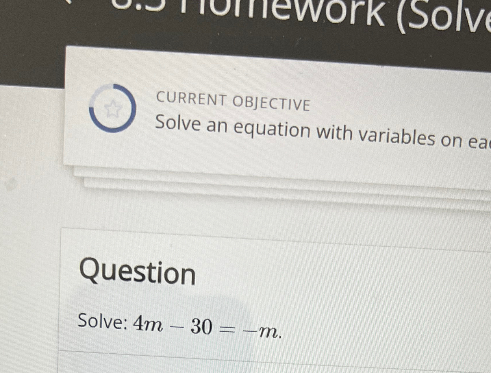 Solved Iviliework Solvcurrent Objectivesolve An Equation