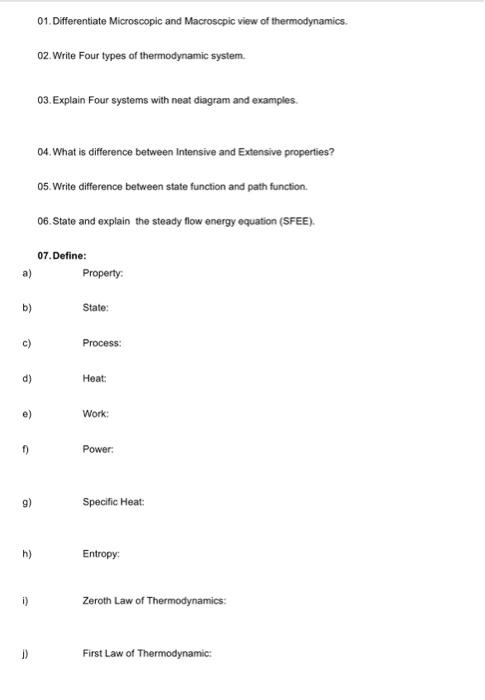 Solved 01. Differentiate Microscopic and Macroscpic view of | Chegg.com