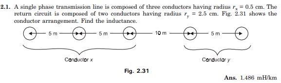 Solved 2.1. ﻿A single phase transmission line is composed of | Chegg.com