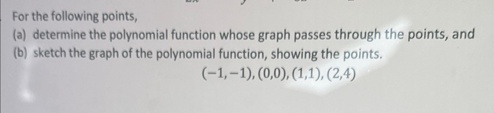 Solved For the following points,(a) ﻿determine the | Chegg.com