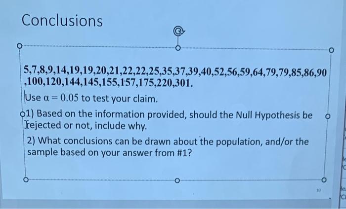 Solved Conclusions | Chegg.com