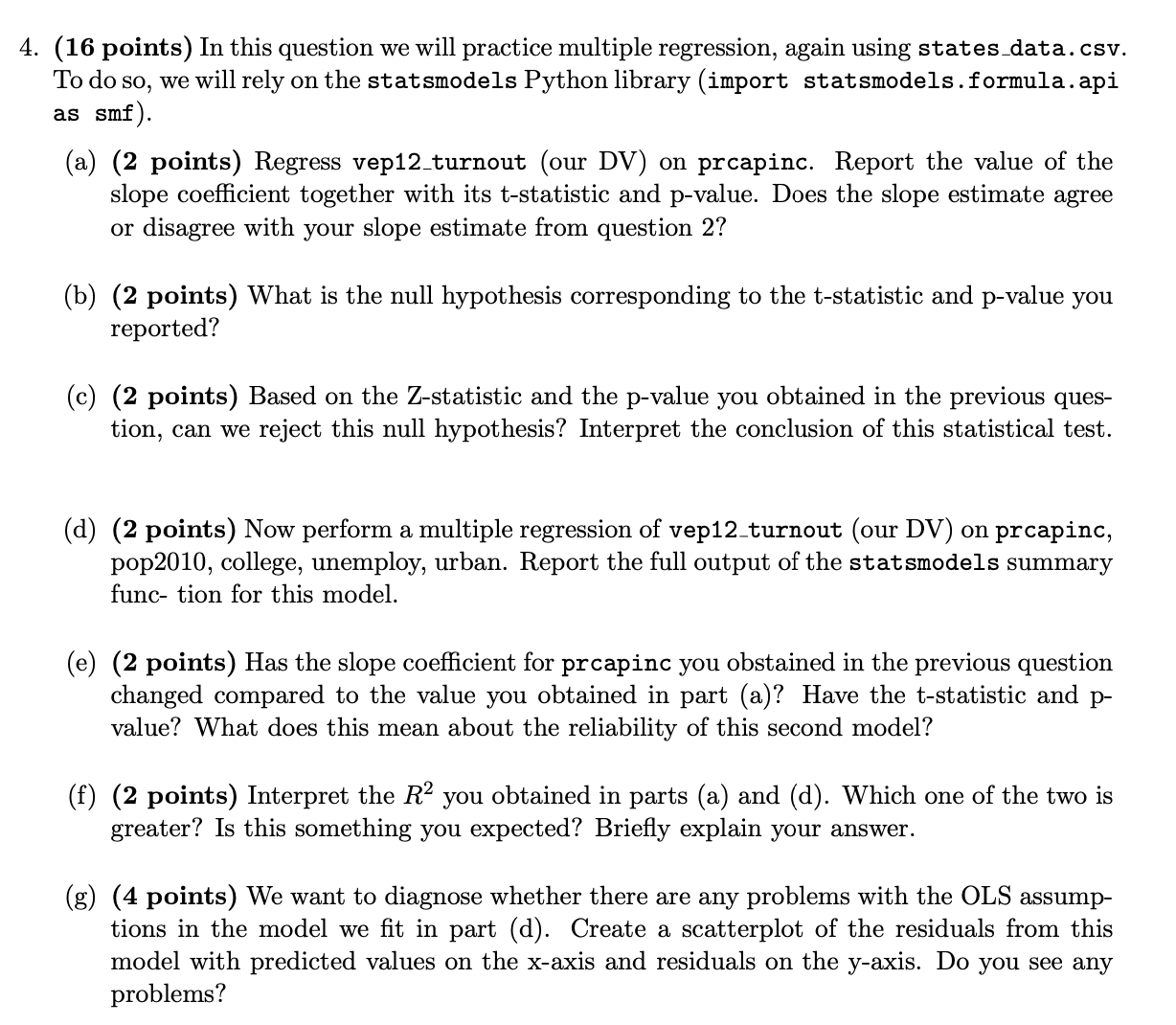 Solved (16 ﻿points) ﻿In this question we will practice | Chegg.com