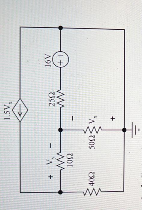 Solved Determine the value for Vy using the following three | Chegg.com