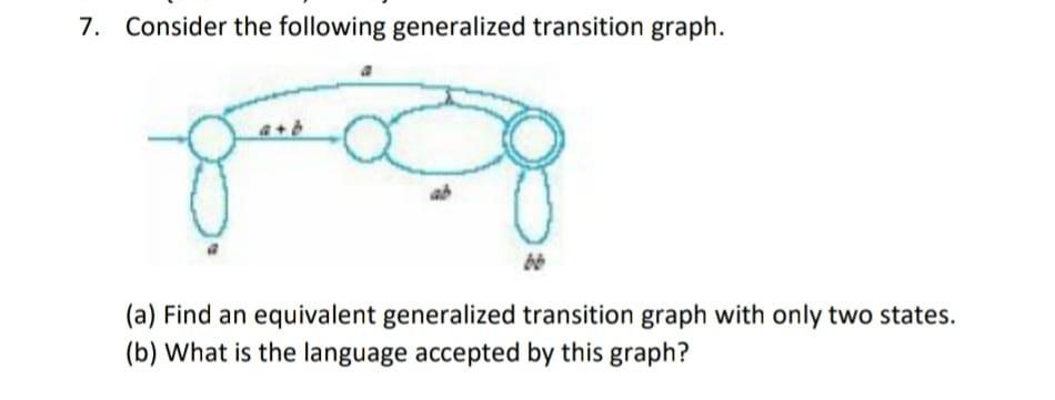 Solved 7. Consider the following generalized transition | Chegg.com