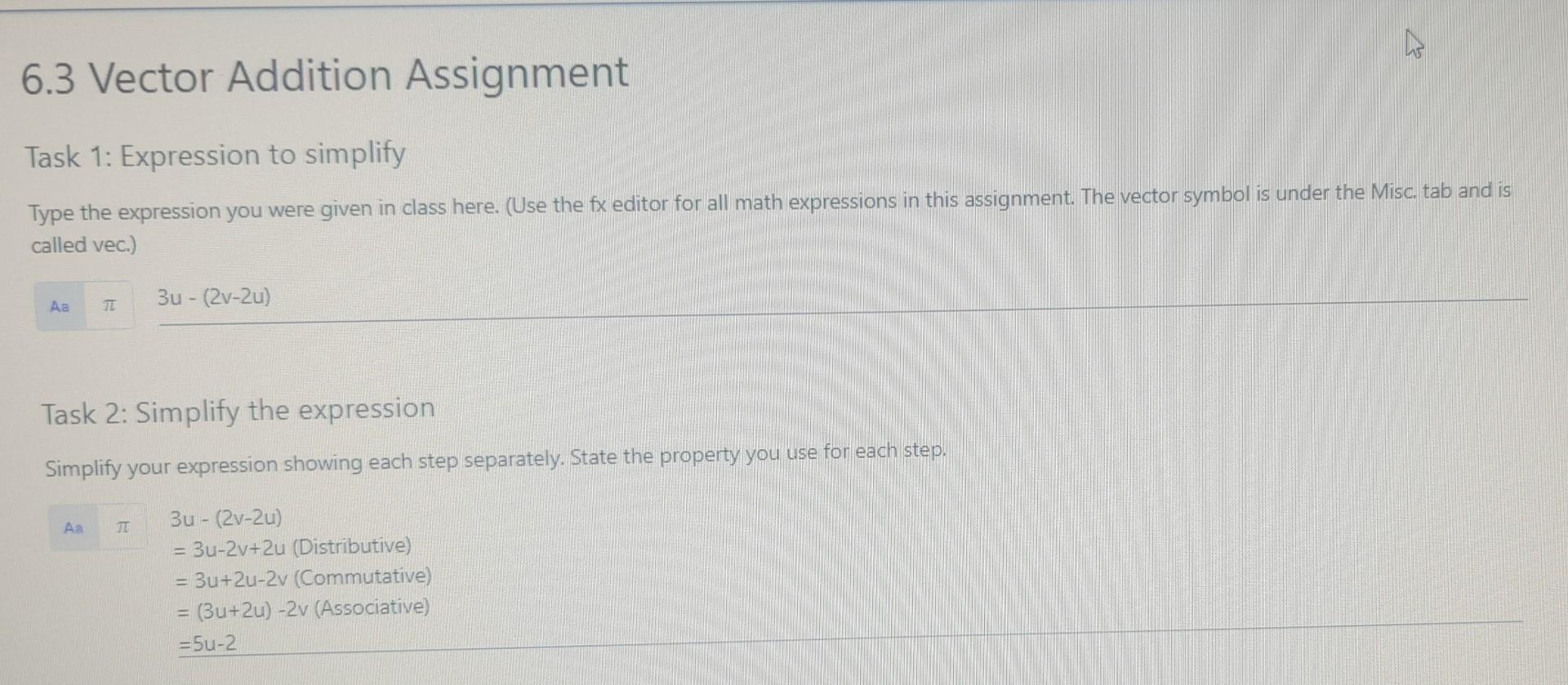 Solved Task 1: Expression to simplify Type the expression | Chegg.com