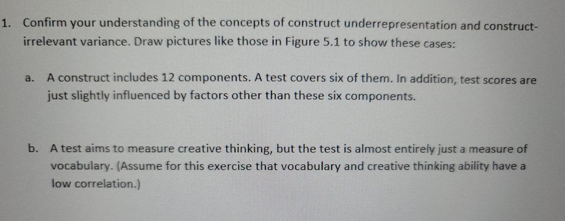 Chapter 5. Validity The Construct Construct | Chegg.com