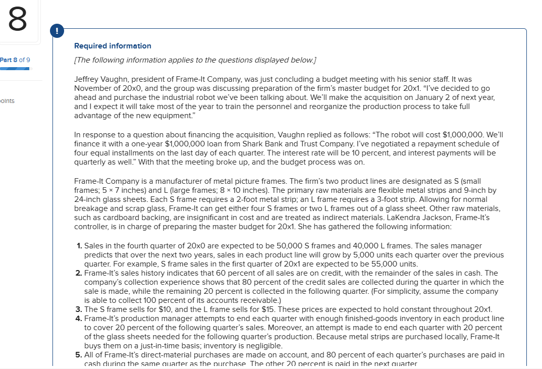 Solved Question 8.1q 5. ﻿All of Frame-It's direct-material | Chegg.com