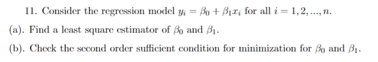 Solved Consider the regression model yi = \beta 0 + \beta | Chegg.com