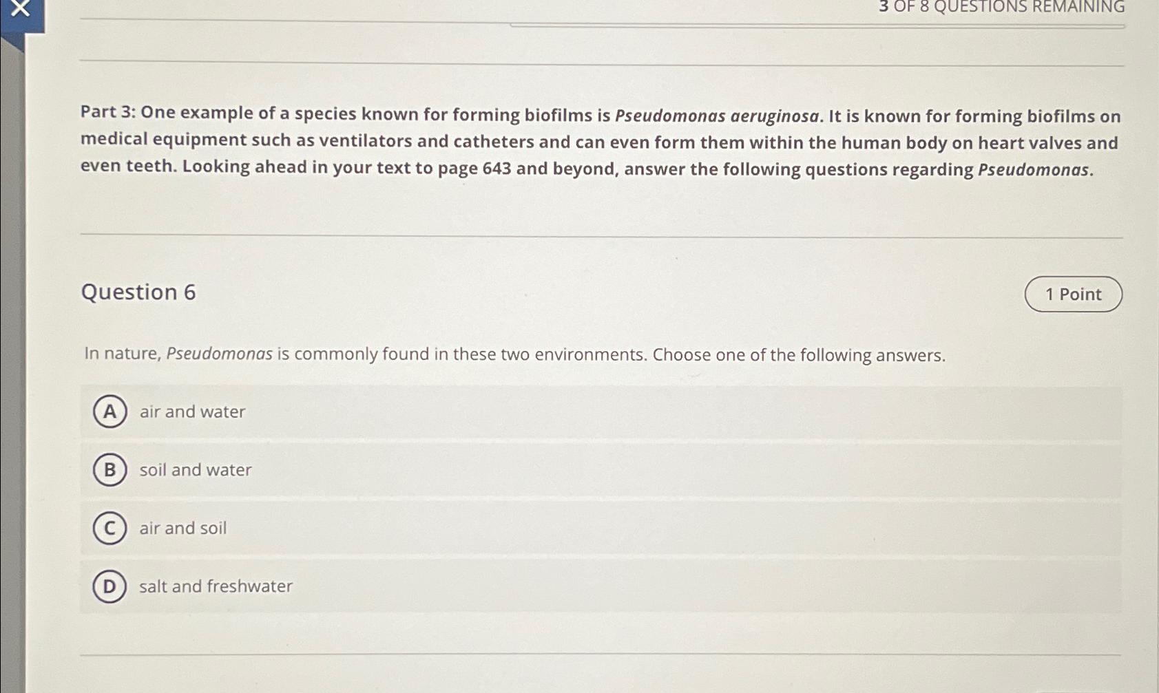 Solved Part 3: One example of a species known for forming | Chegg.com