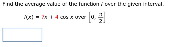 How To Find Average Value Over An Interval Average Value Of Function 
