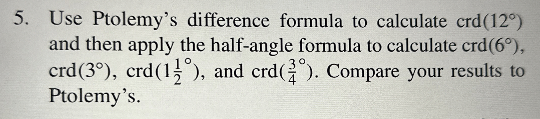Use Ptolemy's difference formula to calculate | Chegg.com
