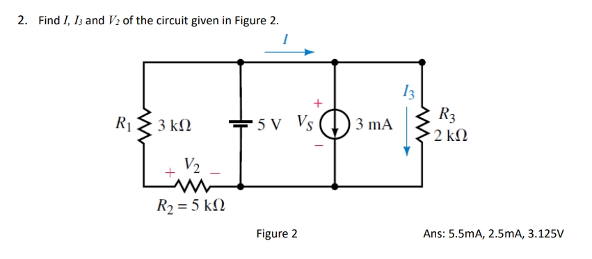 Solved Find I,I3 ﻿and V2 ﻿of the circuit given in Figure | Chegg.com