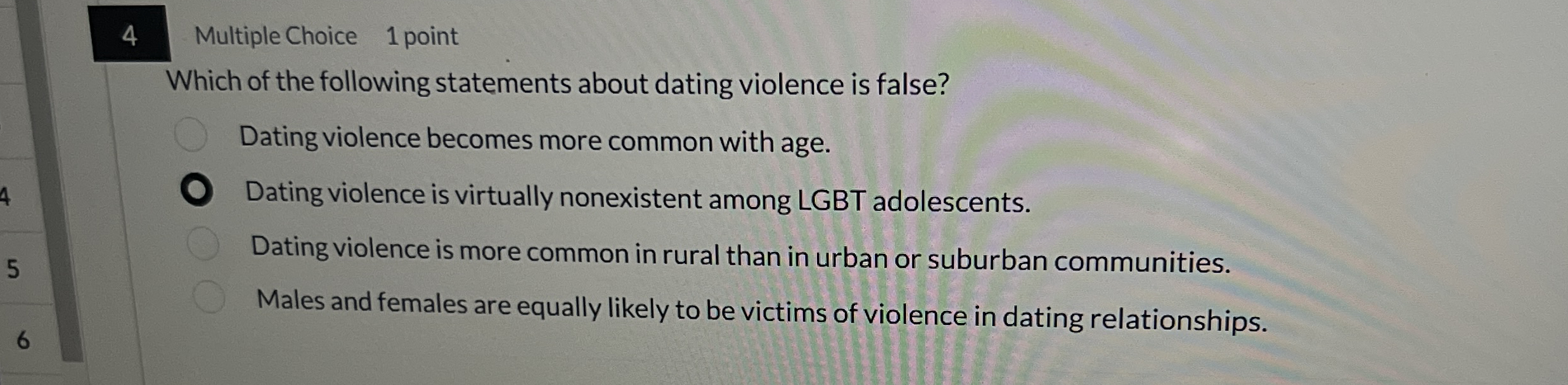 4Multiple Choice1 ﻿pointWhich of the following | Chegg.com