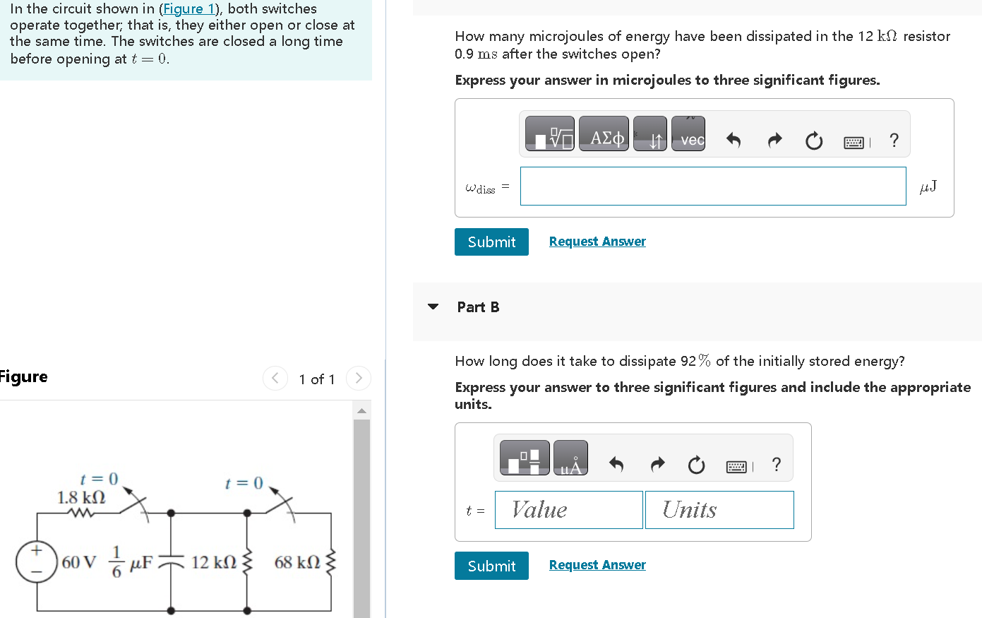 Solved In the circuit shown in (Figure 1), ﻿both | Chegg.com