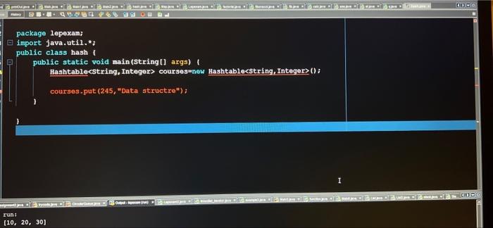 Solved why the element in the hash table error and The top | Chegg.com