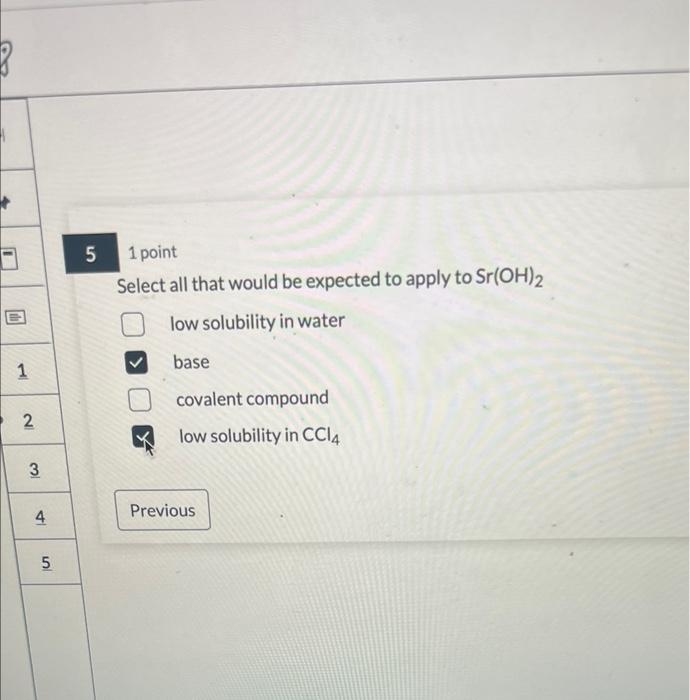 Solved 51 point Select all that would be expected to apply | Chegg.com