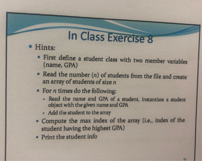 Solved 101919 In Class Exercise 8 Write A Program That 1056