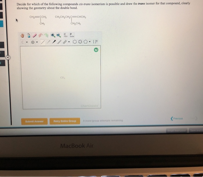 Solved Decide for which of the following compounds cis-trans | Chegg.com